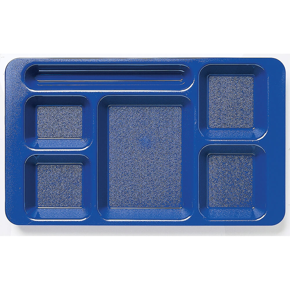 Navy Blue, 2×2 Co-Polymer 6-Compartment Cafeteria Trays, 24/PK – DEI ...