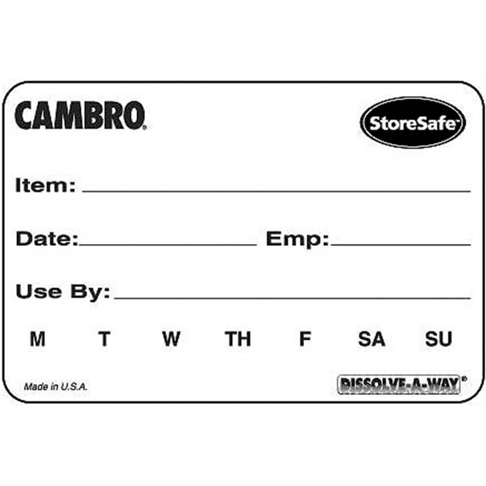 Food Rotation Dissolvable Labels, Bulk Pack, 1500/PK, 1/PK – DEI Equipment