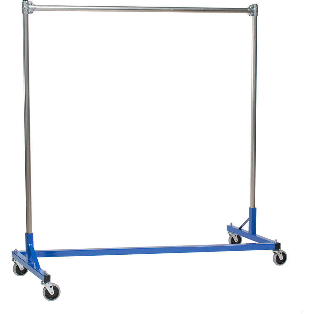 Blue Z-Rack, Heavy Duty Clothes Rack 60″ L x 60″ Uprights, Single Rail ...