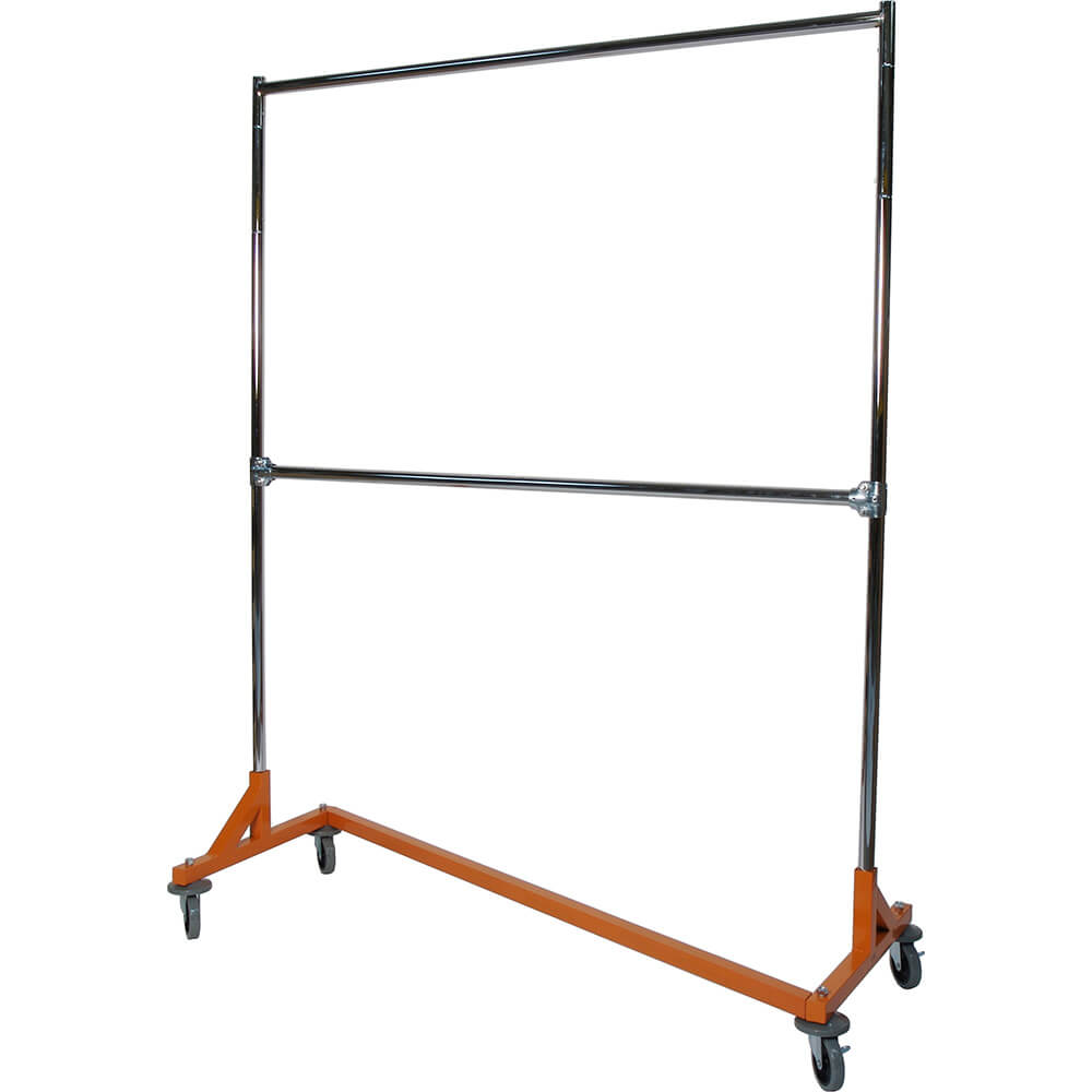 Orange Z-Rack, Laundry Room Clothes Rack 60″ L x 72″ Uprights, Double ...