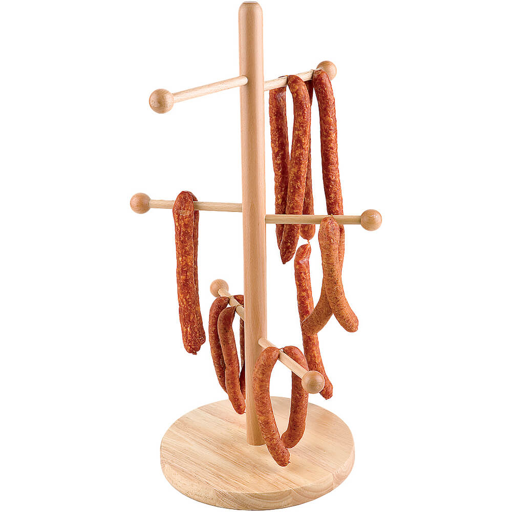 Light Wood Tone, Beechwood Pretzel Display Rack, 6 Pegs – DEI Equipment