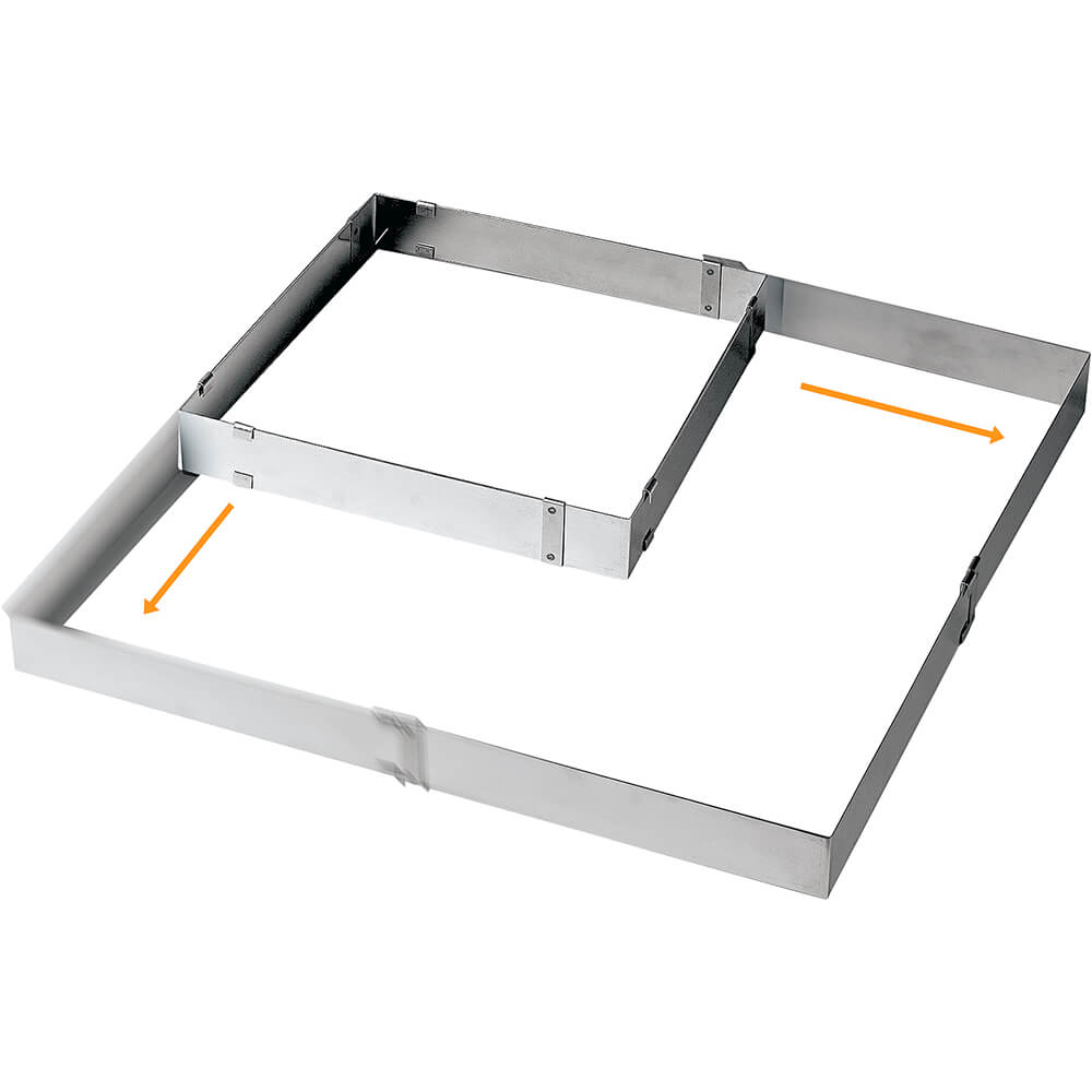 Stainless Steel Adjustable Square / Rectangular Cake Frame, 11.88″ To ...