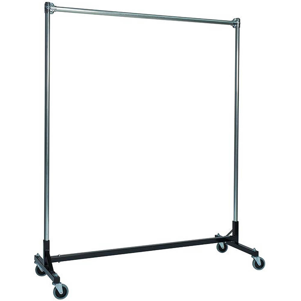 Black, Heavy Duty H-Rack, Clothes Rack, Single Rail W/ 72″ Uprights ...