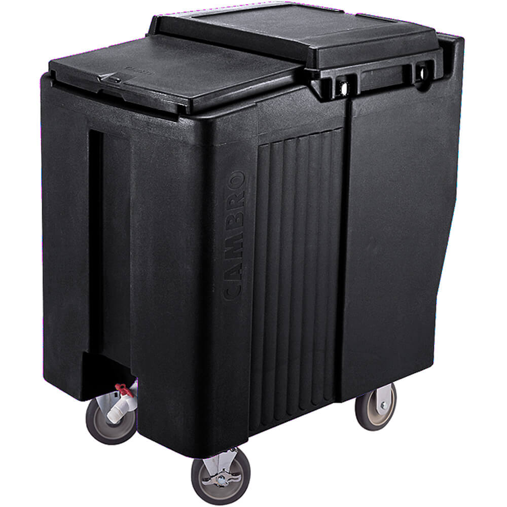 Black, Tall Ice Bin / Caddy, 125 Lb. Capacity, 2 Swivel Casters – DEI ...