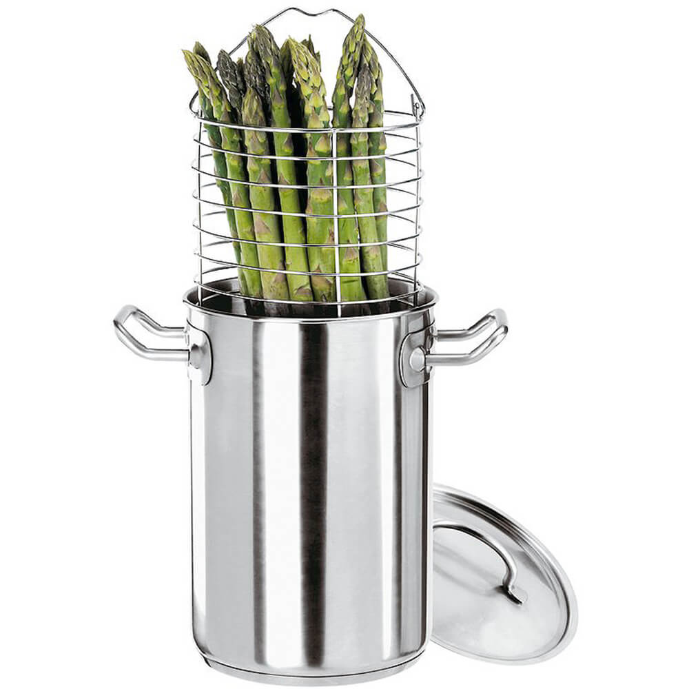 Stainless Steel Asparagus Steamer Pot Set with Basket and Lid, 5 Qt ...